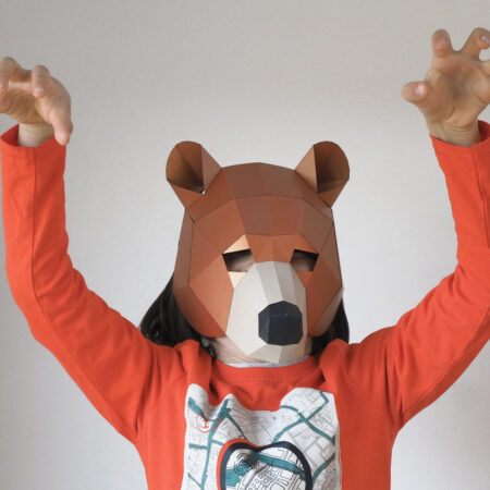 Bear mask for Kids. Papercraft DIY – SmagaPaperwood