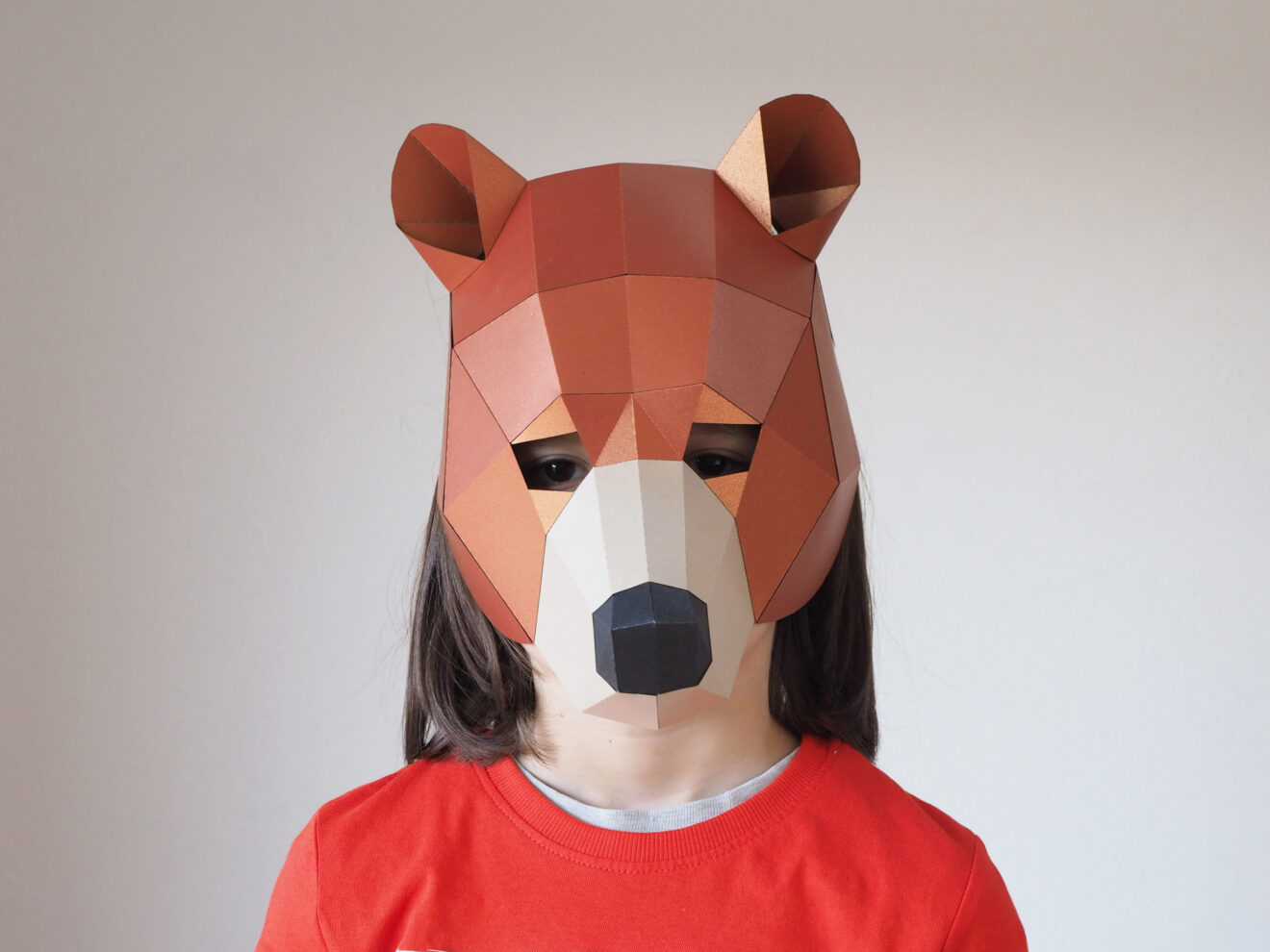 Bear mask for Kids. Papercraft DIY – SmagaPaperwood