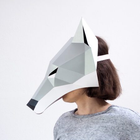 Wolf mask. Low poly papercraft. – SmagaPaperwood