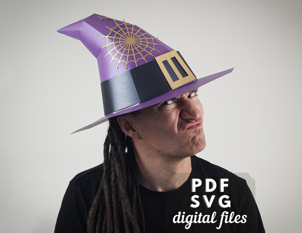 Wizard Hat Pattern, Printable PDF and SVG files. - SmagaPaperwood